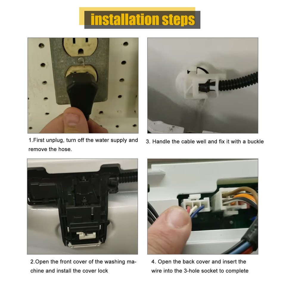 New W11307244,W10682535 Washer Lid Lock Switch Fit Whirlpool Maytag ...