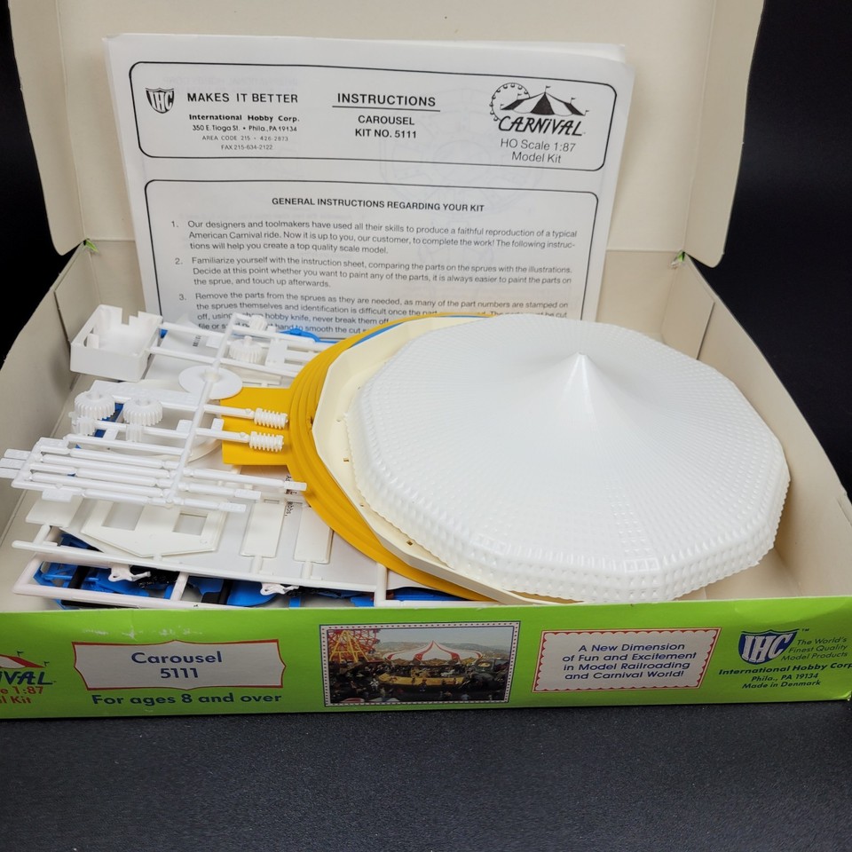 HO Scale IHC Carnival #5111 Carousel Model Kit for Train Set. New. Open ...