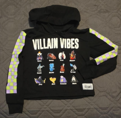 Girl's Disney Villain Vibes Pop Art Skimmer Hoodie Size 7/8 EUC | eBay