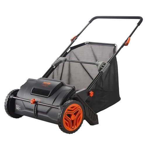 VEVOR Lawn Sweeper Push Leaf Grass Collector 21" 3.5 Cu. Ft. Capacity ...