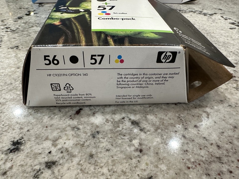 HP 56 Ink Cartridge for DeskJet 450 5150 5550 5650 EXP 8/2012 BLACK INK ...