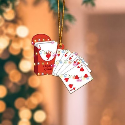 Playing Card Christmas Hanging Ornament, Casino Games Ornament, Poker ...