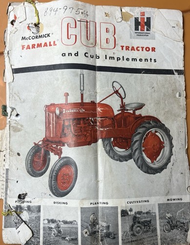 Vintage Farmall Cub Literature And Tractor Title From Mid-1950s | eBay
