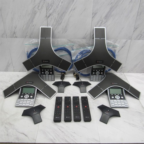 4 LOT Polycom SoundStation IP 7000 PoE Phone 2201-40000 w/ Speakers ...