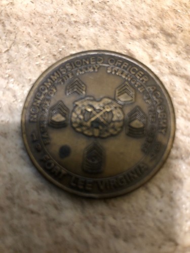 Noncommissioned Officer Academy 1987 Fort Lee Virginia Challenge Coin ...