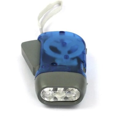 Hand Pressing LED Crank Power Dynamo Wind Up Flashlight Light Torch ...
