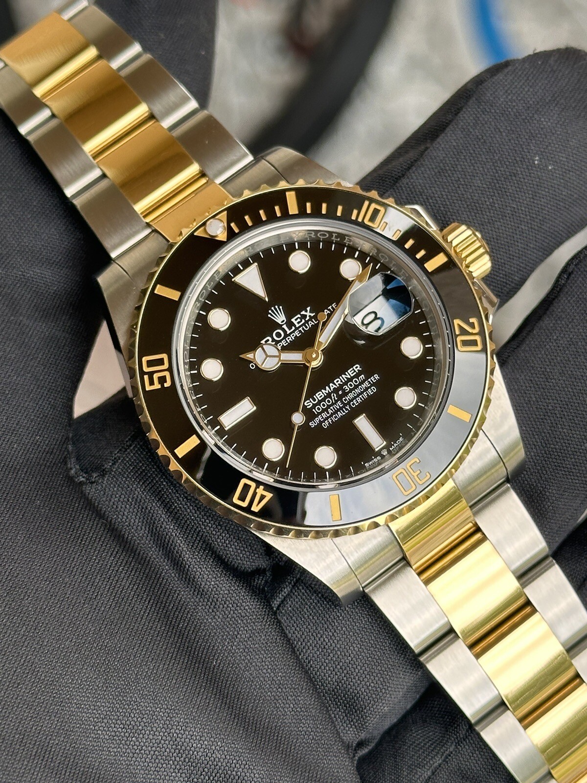 Rolex Submariner 126613 Date 18k Two-Tone Ceramic Bezel-Black Dial 41mm ...