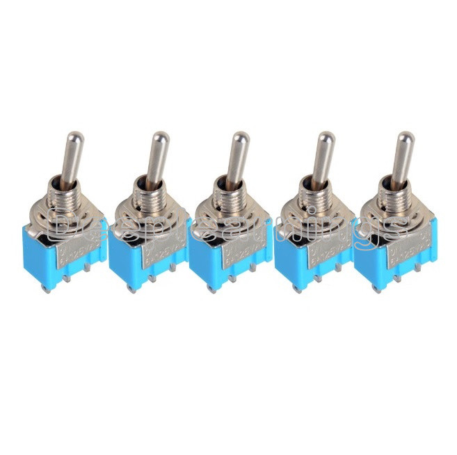 SPDT Toggle Switch 10 Pcs AC 125V 6A Toggle Switches - MTS-102 3-Pin ...