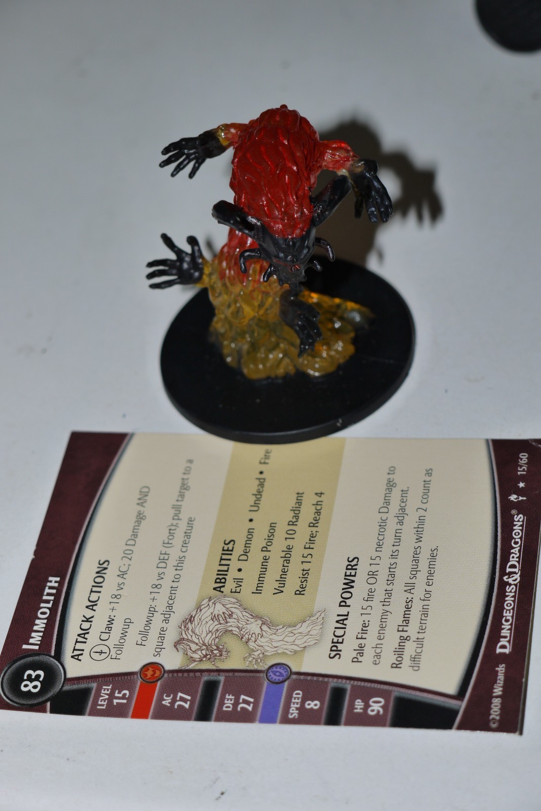 DDM Dungeons and Dragons MINIATURES Immolith #15 Dungeons of Dread ...