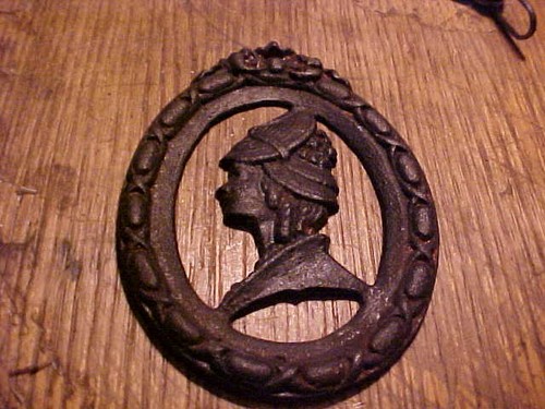 Vintage Lady cast iron wall mount oval shape wall hanger,lady cut out ...