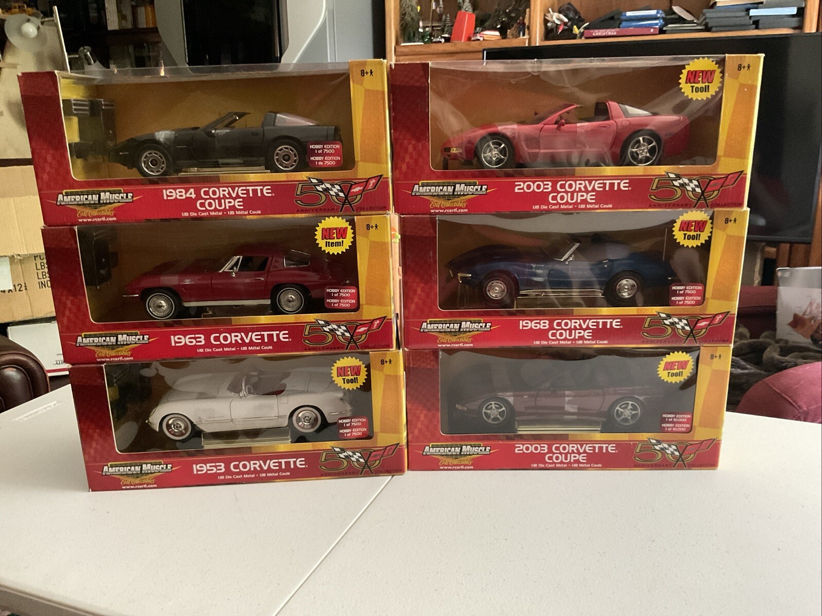 ERTL American Muscle 1:18 Diecast Corvette 50th Anniversary Complete ...