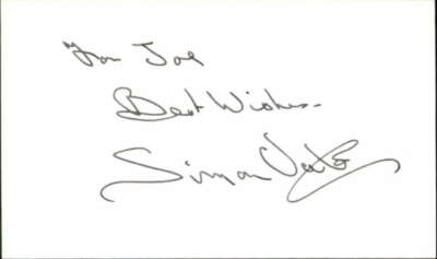 Simon Oates d. 2009 Actor Doomwatch Signed 3" x 5" Index Card | eBay UK