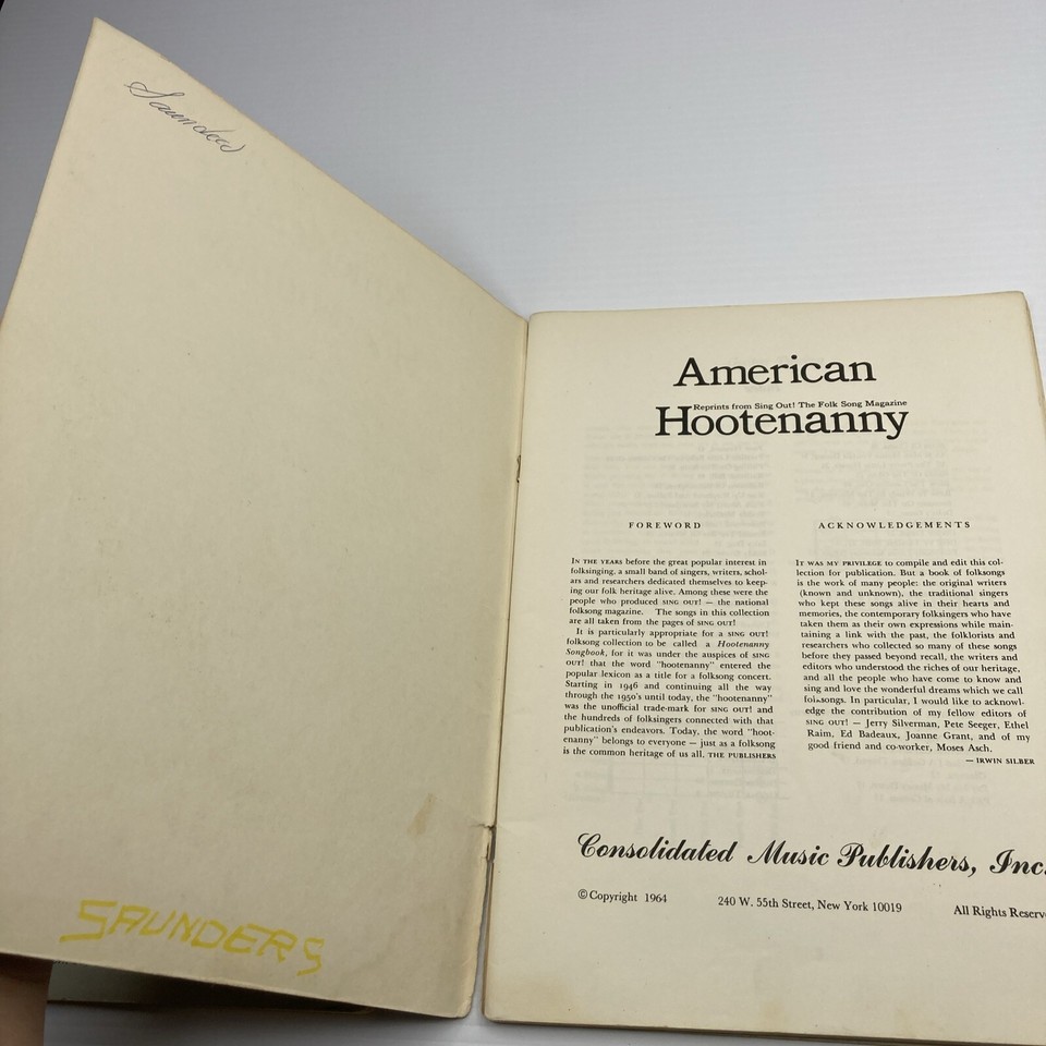 Reprints from Sing Out! Folk Song Magazine American Hootenanny Books 1 & 2 1964 | eBay