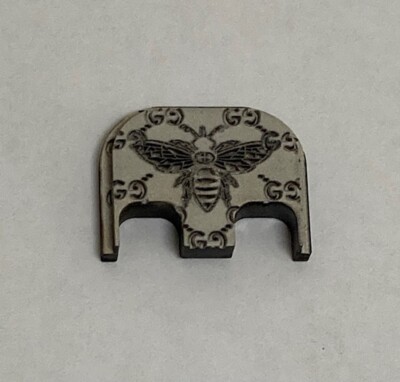GUCCI BEE REVERSE LOGO Glock Gen 1-5 Billet Backplate Slide Plate 17 19 ...