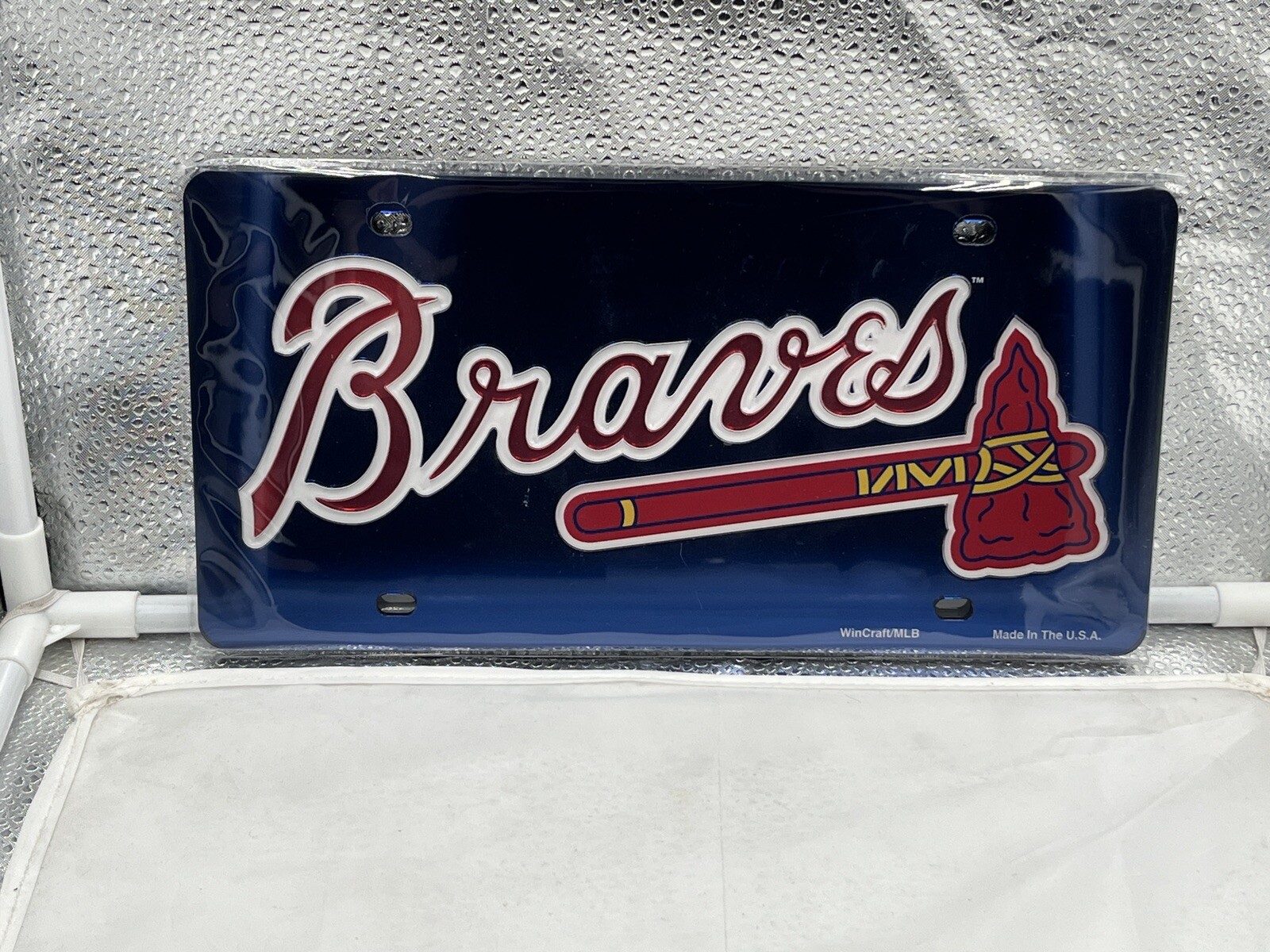 Atlanta Braves MLB Blue Acrylic Lasercut License Plate Wincraft | eBay