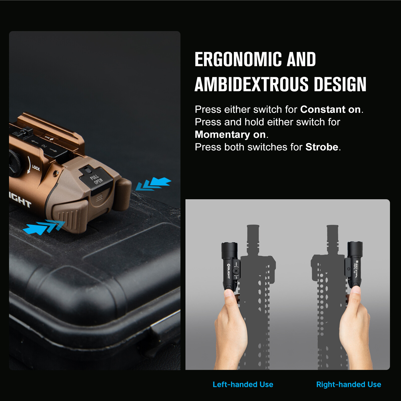 Olight PL Turbo Valkyrie Weapon Tactical Flashlight with Rail Mount 800 ...