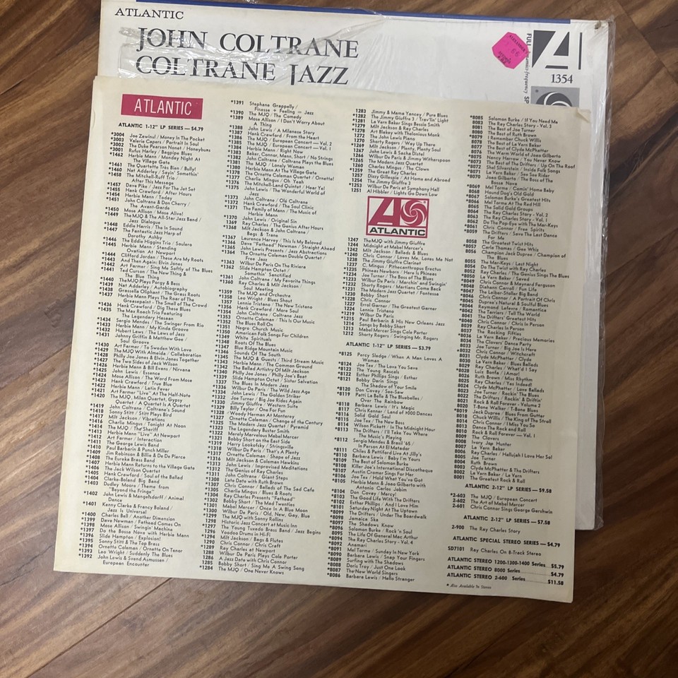 JOHN COLTRANE COLTRANE JAZZ ATLANTIC 1354 US LP | eBay