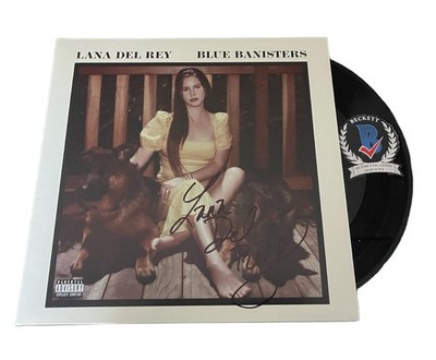 LANA DEL RAY SIGNED AUTOGRAPH BLUE BANISTERS ALBUM LP VINYL BECKETT BAS ...