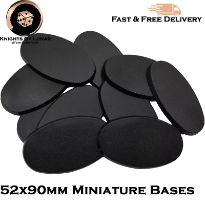 90x52mm Oval Bases Miniature Models Wargaming compatible Warhammer 40K ...