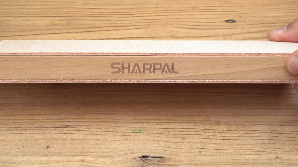 Large Leather Strop (Genuine Cowhide) with 2 Oz. Polishing Compound ...