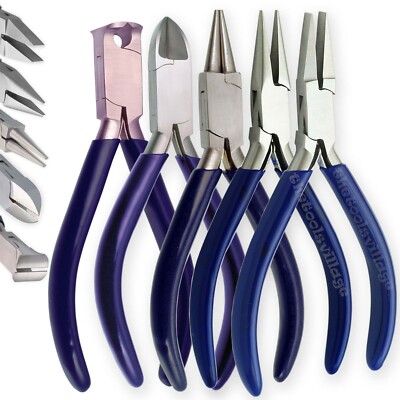 Jewelers Pliers Set 5 Pieces Beading Pliers Wire Working Hobby Crafts ...