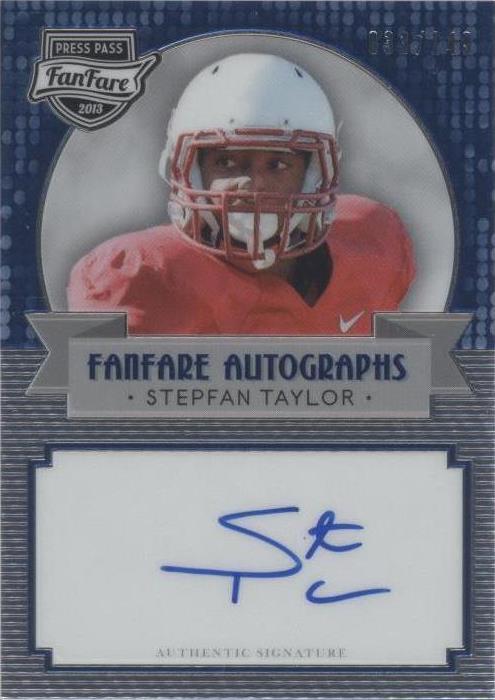 2013 Press Pass Fanfare - Stepfan Taylor #FF-ST Blue /149 (AU, RC) for ...