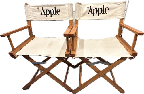 Apple Machintosh Logo Director Chairs (Set of 2) Rare 1980's Vintage ...