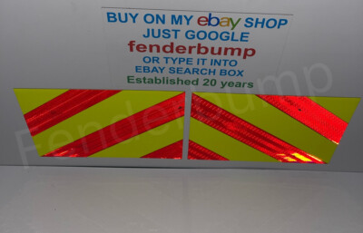 Pair Vehicle Grade Magnetic signs Reflective Safety Chevrons Each 300mm ...