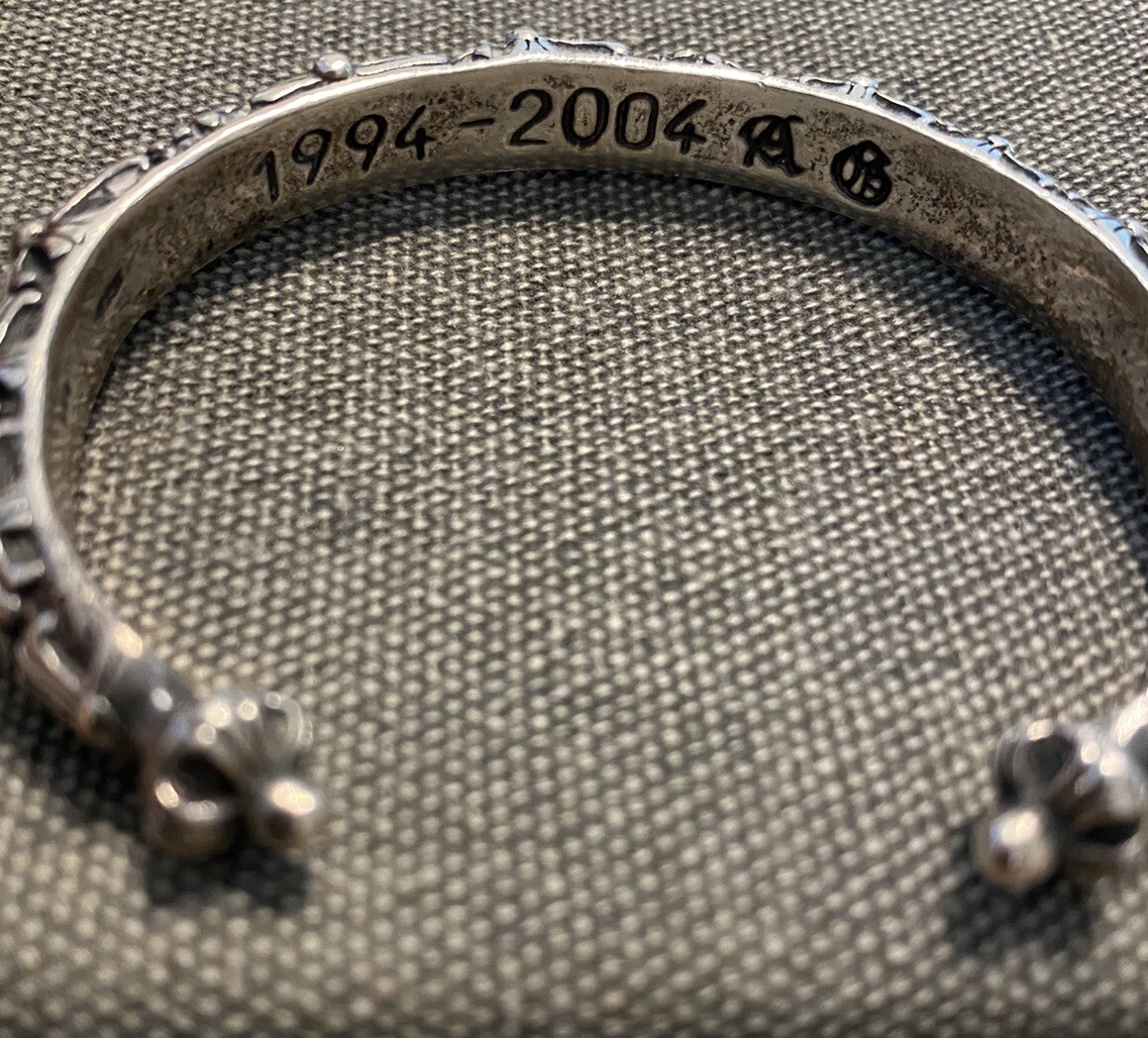 A & G Rock Silver Cuff Bracelet Cross Chrome Hearts Style A & G Rock Silver Cuff Bracelet Cross Chrome Hearts Style