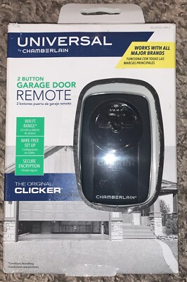 Chamberlain Clicker Universal 2-Button Garage Door Opener Remote KLIK5U ...