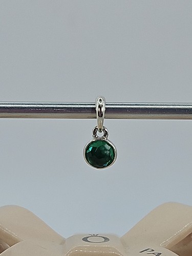 Authentic Pandora Droplet Radiant Green Crystal Pendant/Dangle Charm ...