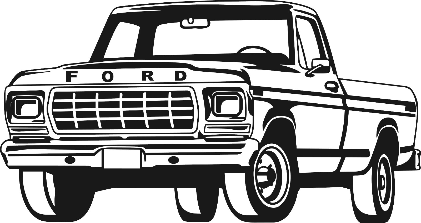 Ford Pickup Truck Silhouette