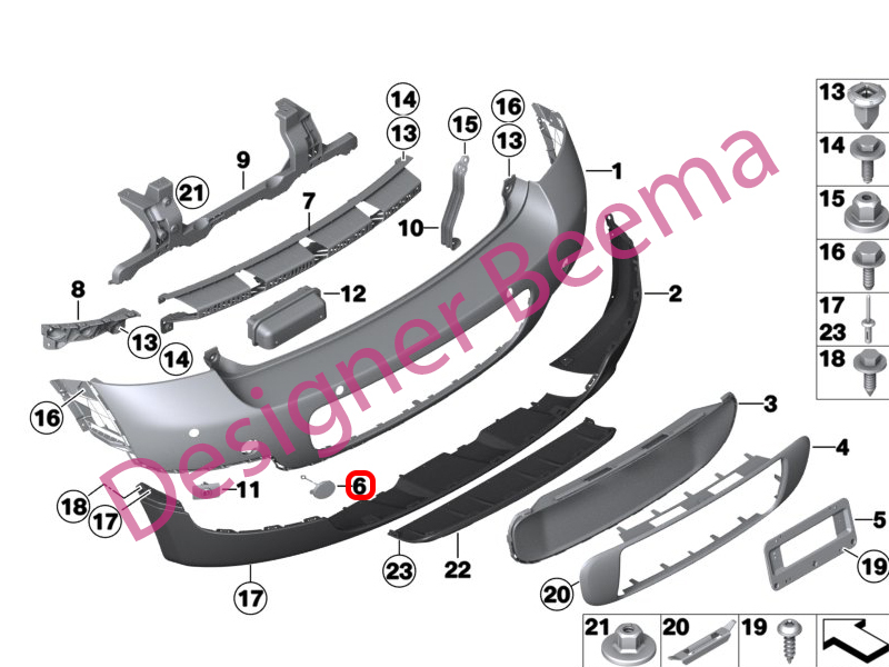 MINI Countryman R60 Rear Bumper Tow Eye Cover Flap - Right (JS) | eBay
