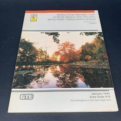 Vtg 1985 Princeton Illinois Telephone Directory Phone Book Area Code ...
