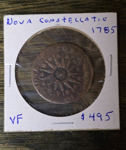 1785 Nova Constelatio United States Colonial Copper Coin, Pointed Rays ...