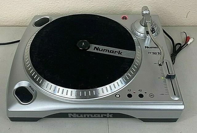 Numark TT1610 Belt Drive DJ Manual Turntable Silver 33rpm 45rpm for ...