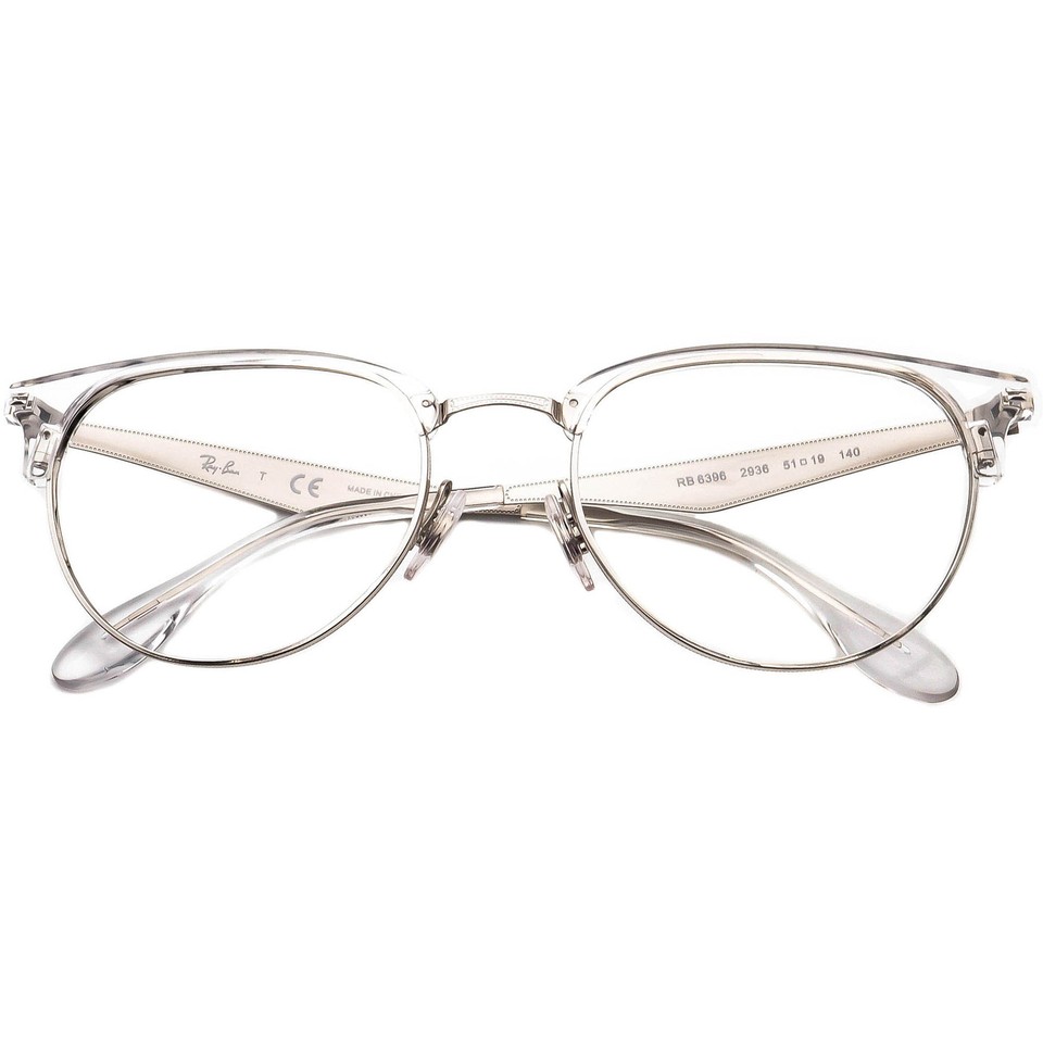 Ray-Ban Eyeglasses RB 6396 2936 Clear&Silver Horn Rim Frame 51[]19 140 ...