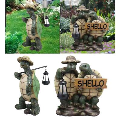 Garden Statue Decoration Front Door Patio Lawn Turtle Welcome Sign ...