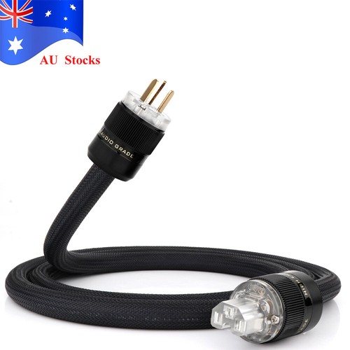 1Meter 10AWG OFC Hi-Fi Audio Power Cable Gold Plated AU Plug ICE ...