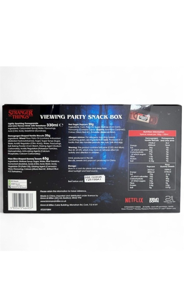 New Stranger Things Party Snack Box Xmas Gift Includes Popcorn Gummys ...