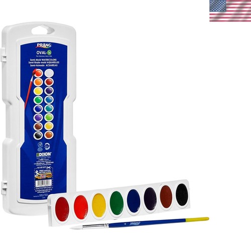 Prang 17-Piece Oval Watercolor Paint Set - Assorted Colors & Washable ...