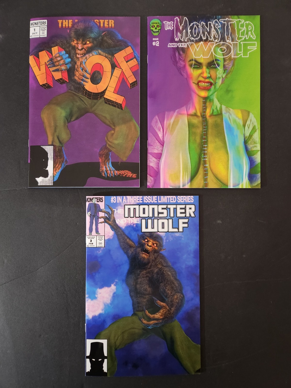 MARK SPEARS THE MONSTER & THE WOLF 1-3 Set NM Kickstarter SIGNED Ltd ...