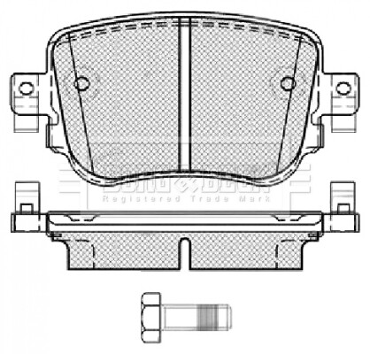 CAPSautomotive Brake Pad Set for Audi_Vag 8U0698451 8U0698451F ...