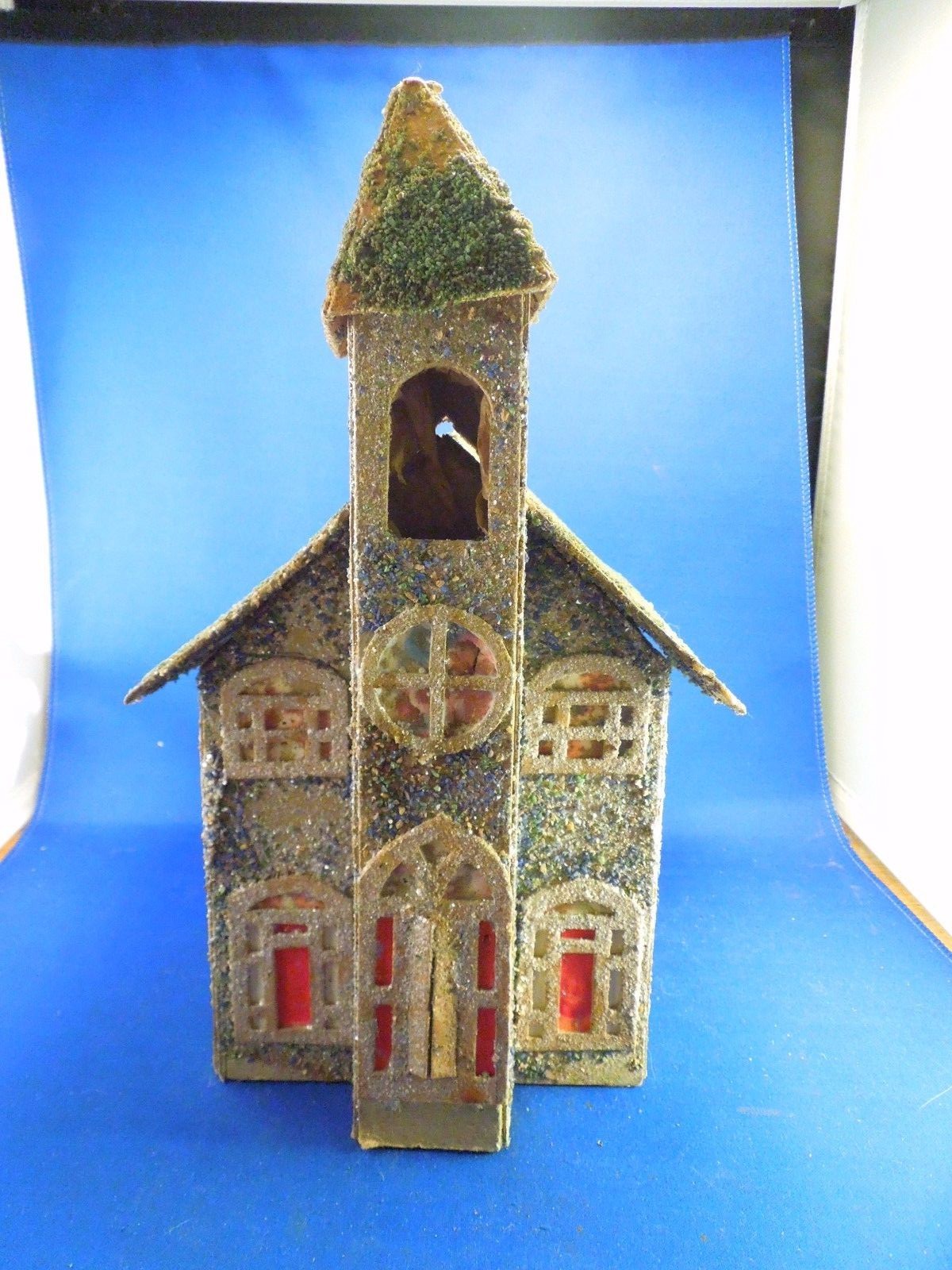 Vintage Train Garden Chapel Church Accessory Pressed Cardboard ...
