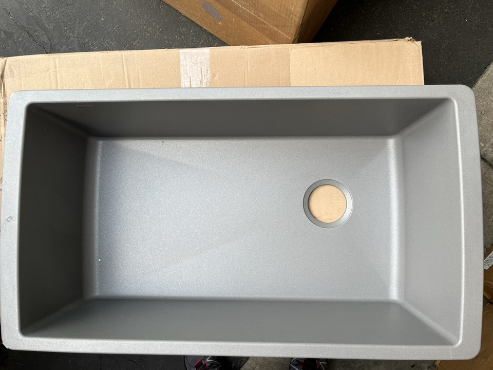BLANCO ‎441770 Silgranit Diamond Single Bowl Undrmnt Sink Met Gray *SEE ...