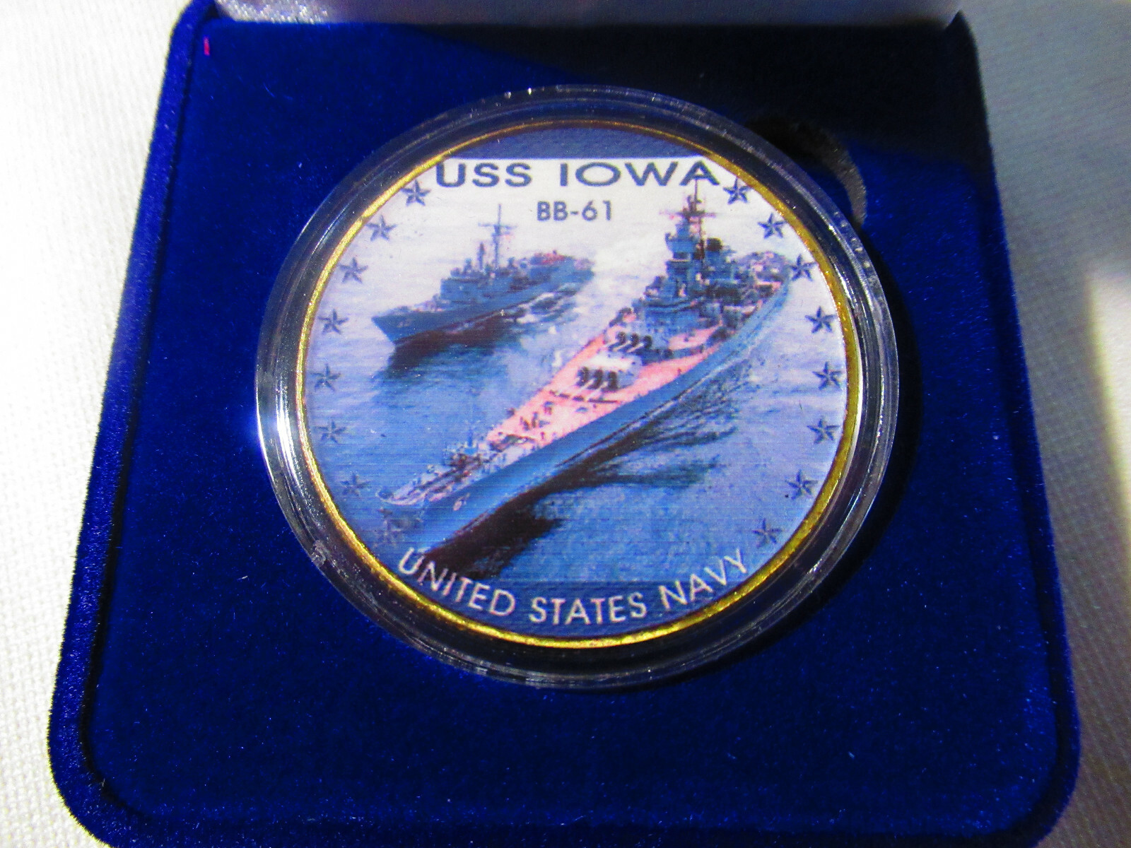 US NAVY - USS IOWA (BB-61) Challenge Coin w/ Presentation Box | eBay