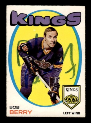 BOB BERRY SIGNED 1971-72 O-PEE-CHEE #76 LOS ANGELES KINGS ON-CARD AUTO ...