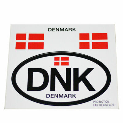 DNK Denmark Country Code Sticker Decal Car Caravan Trailer Truck | eBay ...