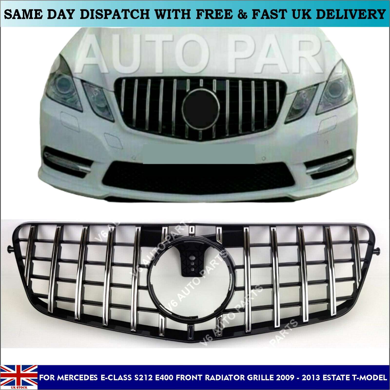 For Mercedes E-Class S212 E220 250 E350 Front Radiator Grille Estate ...