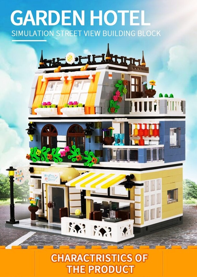 City Street View Building Blocks CAFE Shop Garden Restaurant Store Architecture | eBay